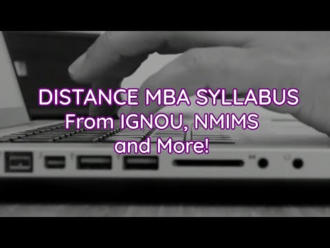 Distance MBA Syllabus from IGNOU, NMIMS and More!