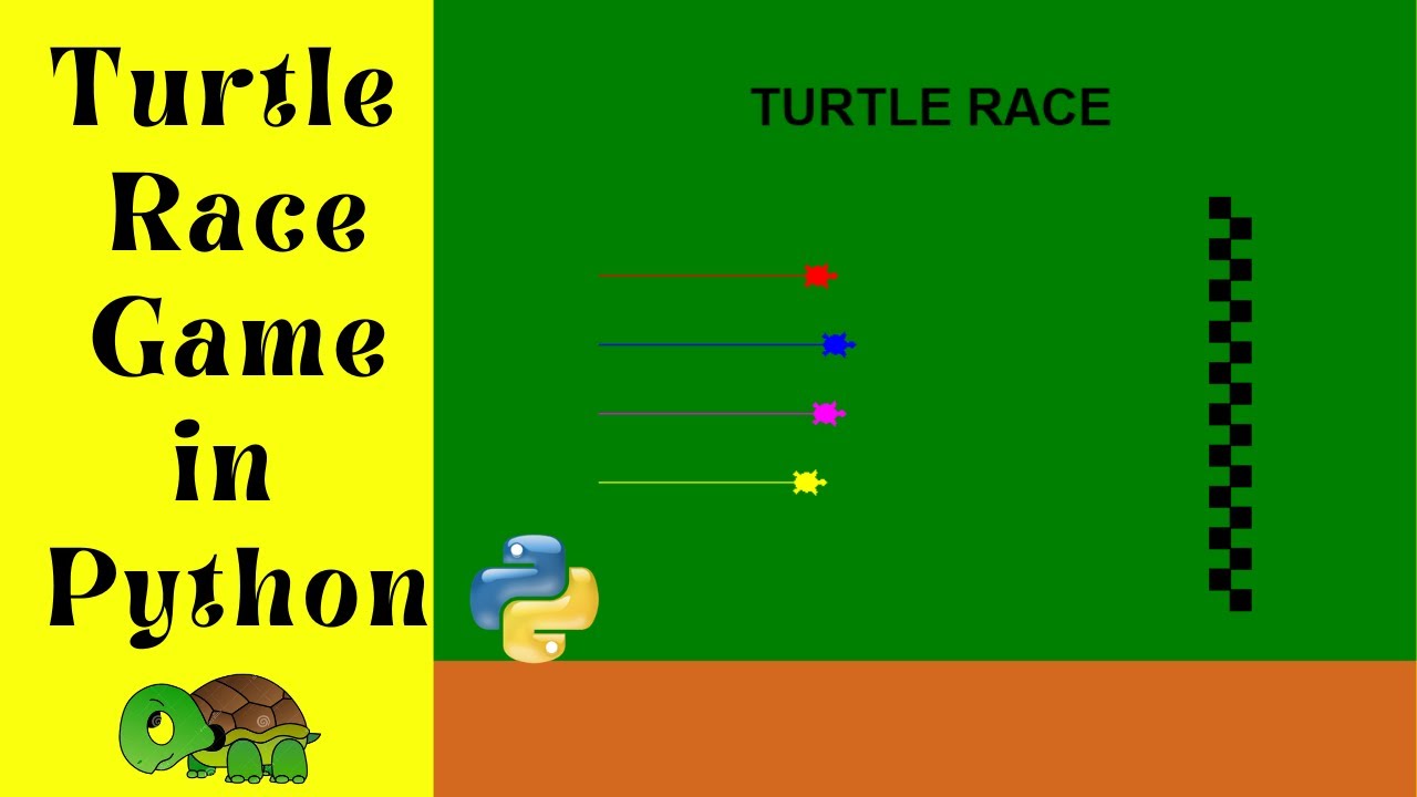 Turtle Race Game in Python | Python Turtle Graphics Tutorial # 30 | python turtle race game