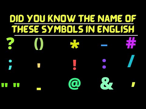 Did you know the name of these symbols in english?|symbols name in english #shorts #symbols