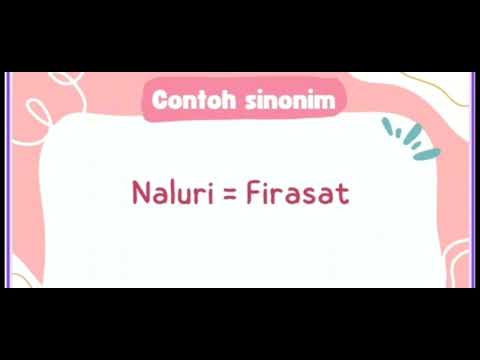 Sinonim dan Antonim (Bahasa Indonesia)