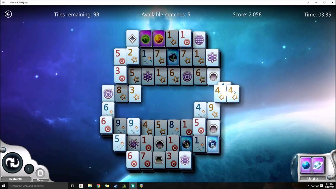 Microsoft Mahjong Playthrough and Commentary