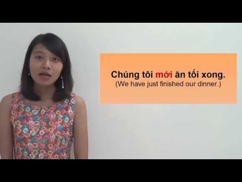 Vietnamese Grammar: Something has just recently happened