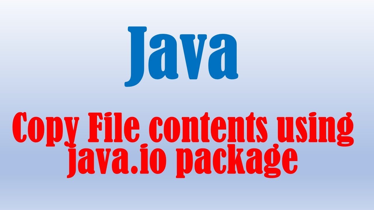 Java - File Copy