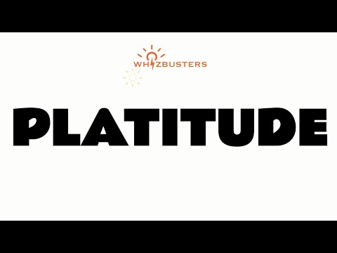 PLATITUDE (noun) Meaning with Examples in Sentences | GRE GMAT LSAT SAT