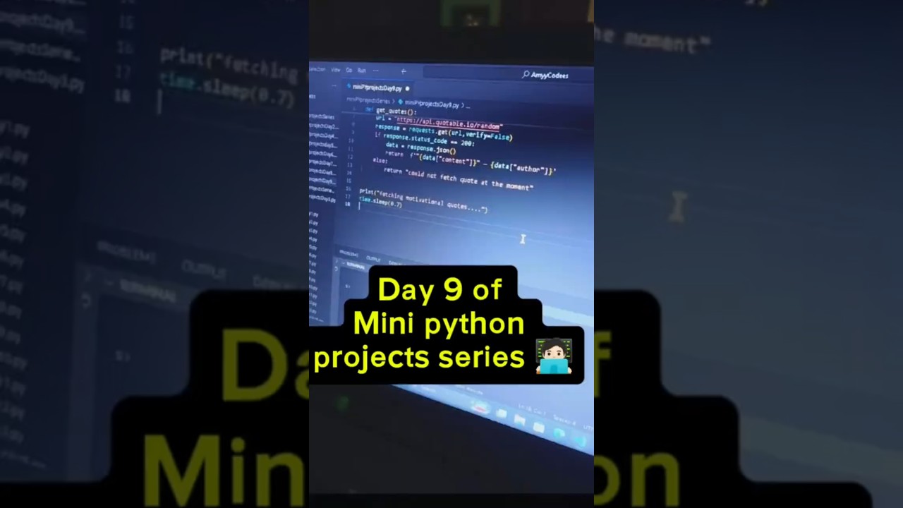 I built a Motivational quote generator in python 🔥 | Day 10 Mini python projects #python