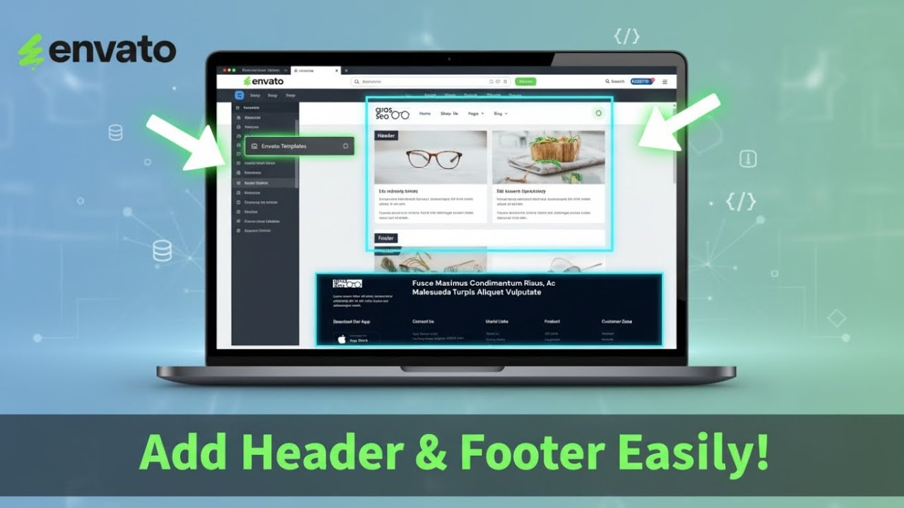 How to Add Header and Footer to Your Entire Website in Envato Elementor Template (100% working)