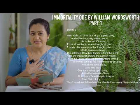 Immortality Ode - Poem by William Wordsworth | Explanation | Part 1