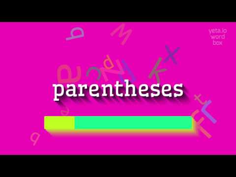 PARENTHESES - HOW TO PRONOUNCE IT? #parentheses