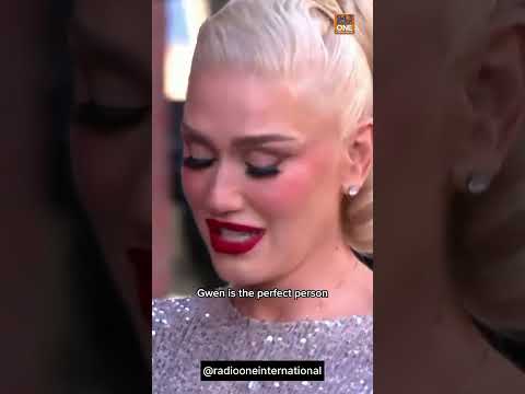 Gwen Stefani has a tearful reaction to Blake Shelton's speech during her Hollywood Walk Of Fame.🥹🌟