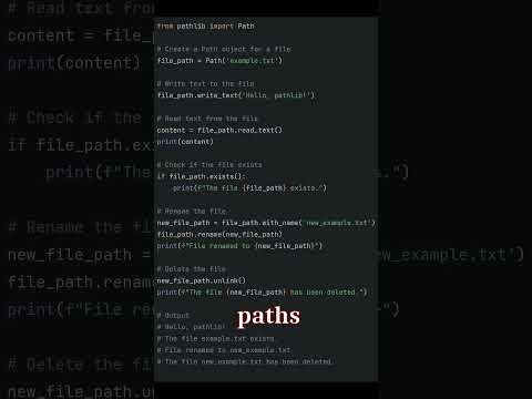 Python Trick: Using pathlib for File and Directory Operations