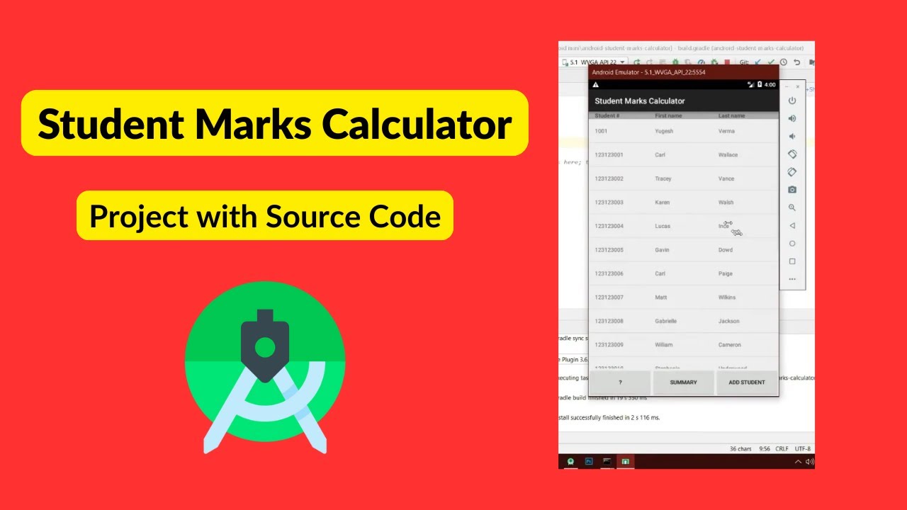 Android Student Marks Calculator Project with Source Code