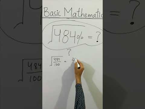 😳 CLEAN BASIC MATHEMATICS √484%=? NO CALCULATORS ALLOWED! #Shorts