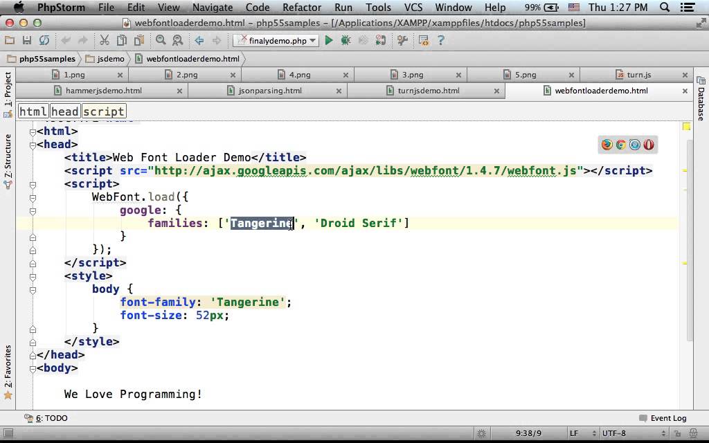 Google Web Font Loader Simple Demo