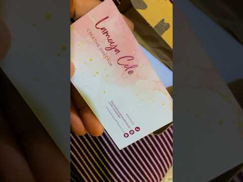 Unboxing Business Cards. Printed and shipped with canva #businessowner #christianbusinessowners