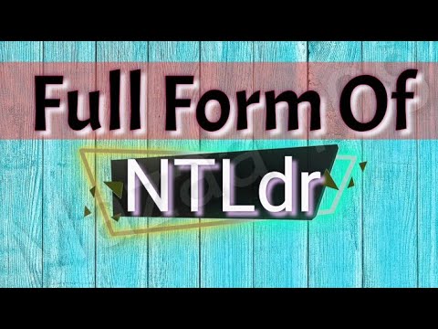 full form of NTLDR | NTLDR full form | full form NTLDR | NTLDR Means | NTLDR Stands for