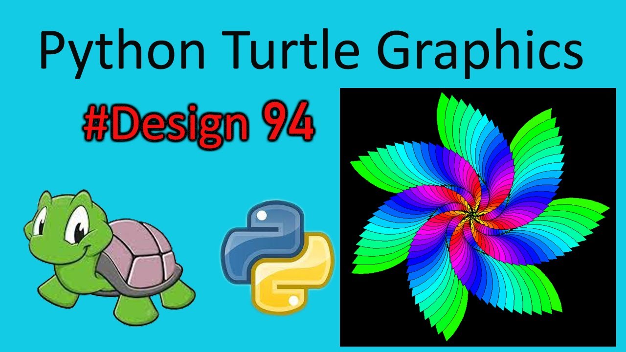 python turtle graphics tutorial || #design94  || Python graphics