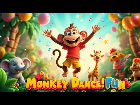 Monkey Dance 🐵 | Fun Animal Song for Kids | New Nursery Rhyme 2025 | Doo Doo Doo Dance Party