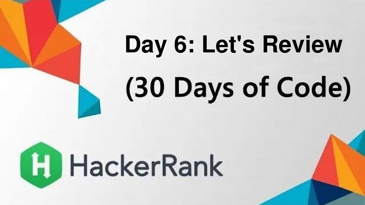HackerRank Day 6: Let's Review | Java Solution