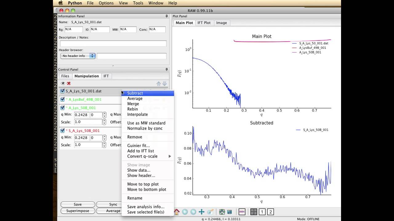 RAW Software Demo: Combining SAXS & WAXS Data
