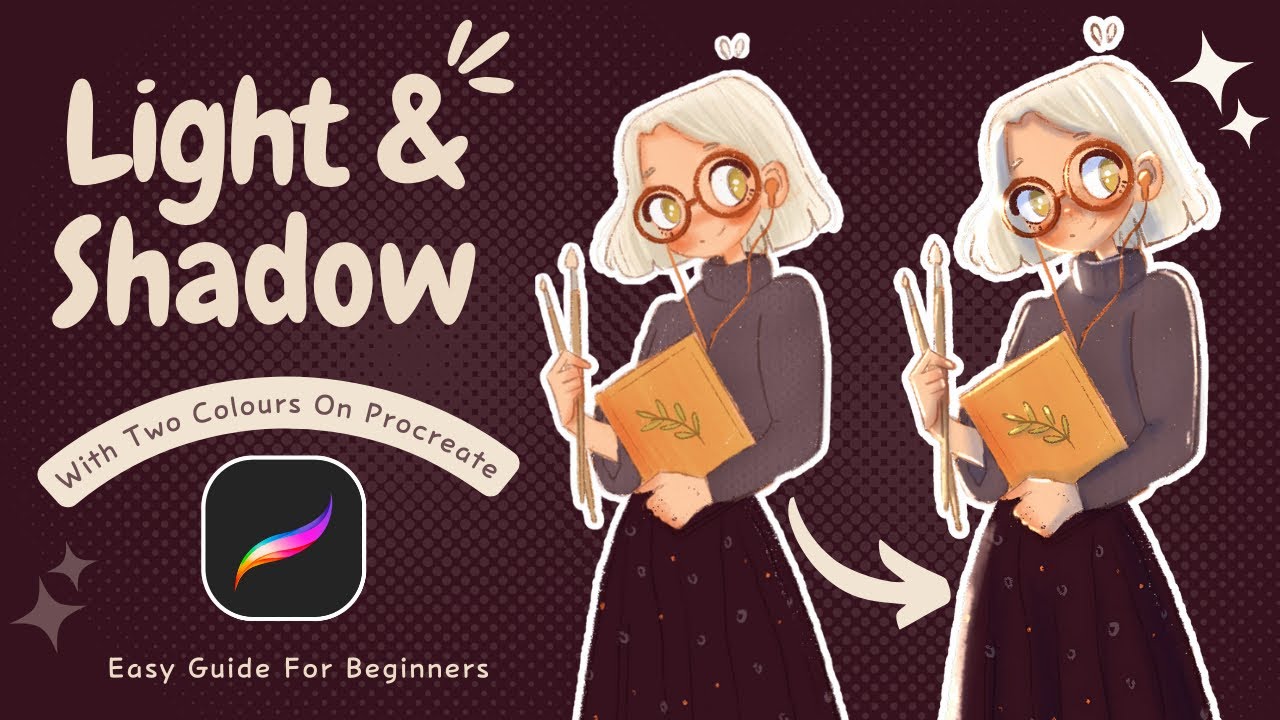 Easy Lighting and Shading tutorial in Procreate for beginners ✨|| 2 Color Method