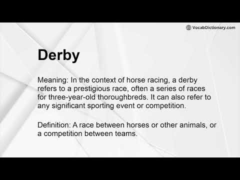 Derby Meaning