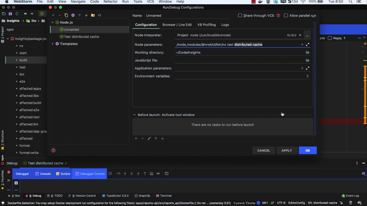 Debug Jest in a Nrwl NX project with Webstorm