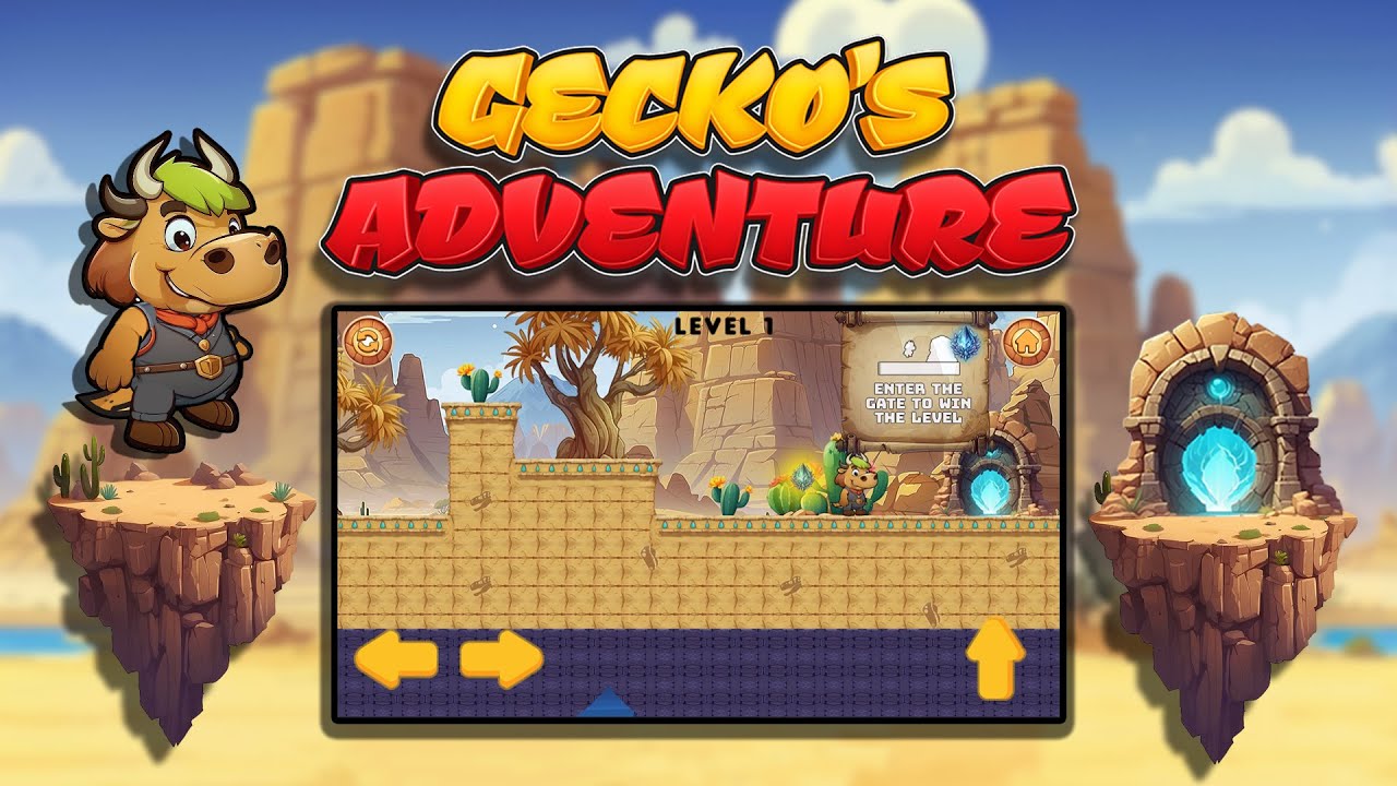 Gecko's Adventure || Construct 3 Game Template || Source code
