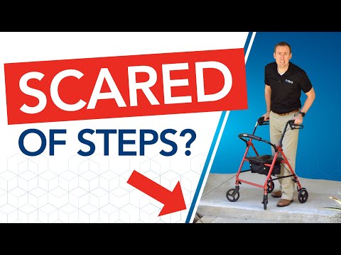 How to Get Up and Down a Step Using a Rollator