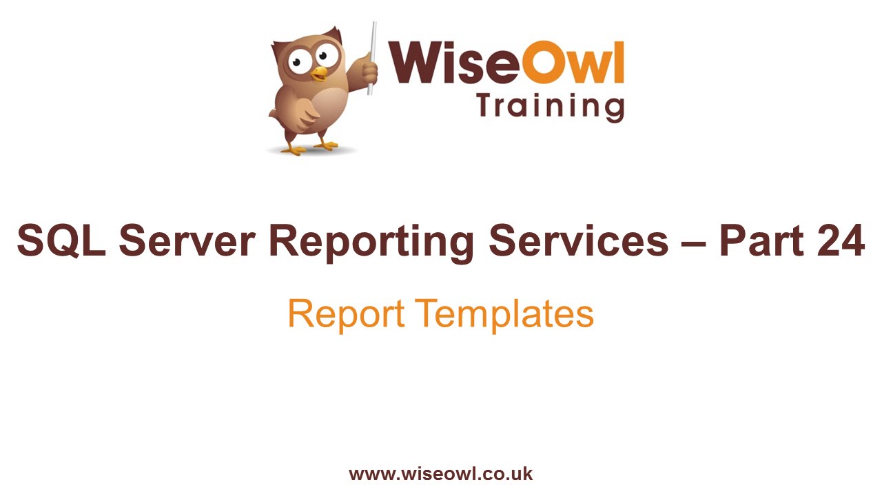 Reporting Services (SSRS) Part 24 - Report Templates