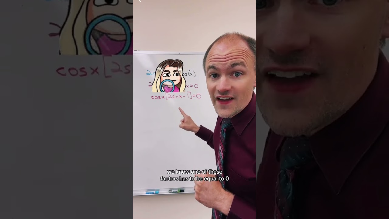 How to Solve sin(2x) = cos(x) #shorts