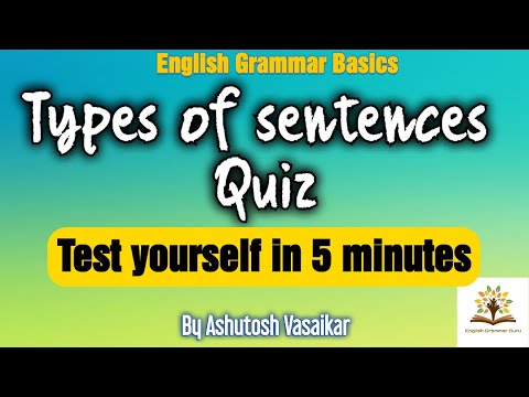 Types of sentences Quiz | English Grammar Basics | By Ashutosh Vasaikar