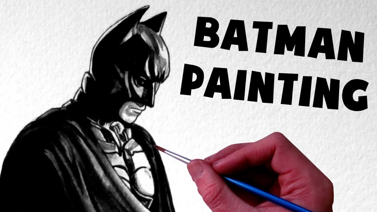 Batman Watercolour Painting - Fan Art Time Lapse