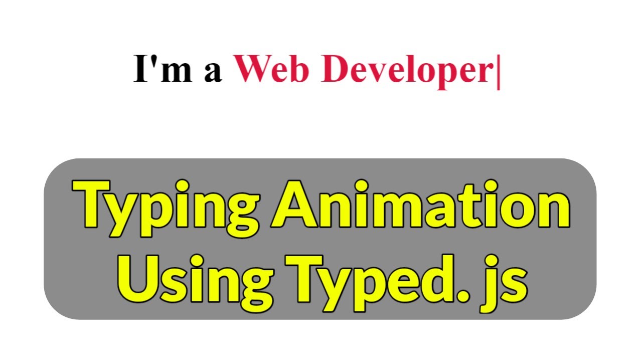 Typing Animation using Typed.js | Typewriting effect with jQuery | Jquery Plugin Tutorial