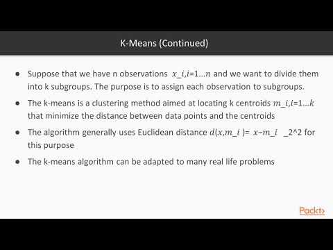 Learn Applied Machine Learning and Deep Learning with R K Means Clustering | packtpub com - Mind ...