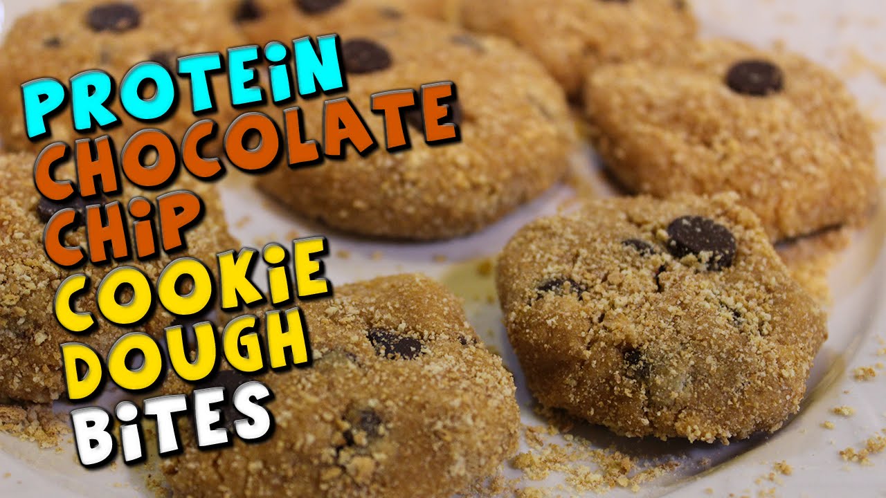 Chocolate Chip Cookie Dough Protein Bites | No Bake Cookies