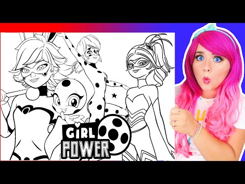 Coloring Miraculous Ladybug, Bunnix, Queen Bee & Tikki Coloring Pages | Miraculous Coloring Videos