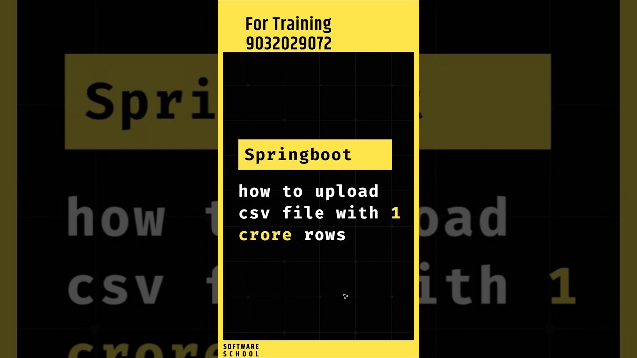 Java Spring Boot: Upload CSV file with 1 Crore Rows (Async + Batch Insert) #programming #coding
