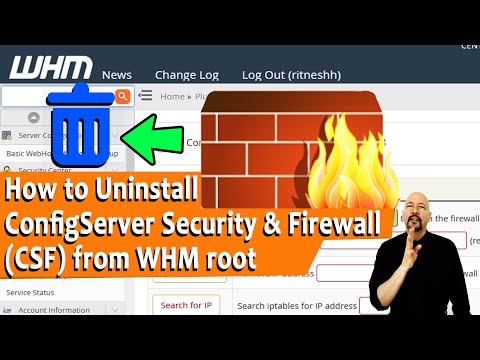 HOW TO UNINSTALL CONFIGSERVER SECURITY AND FIREWALL IN WHM? [EASY METHOD]☑️