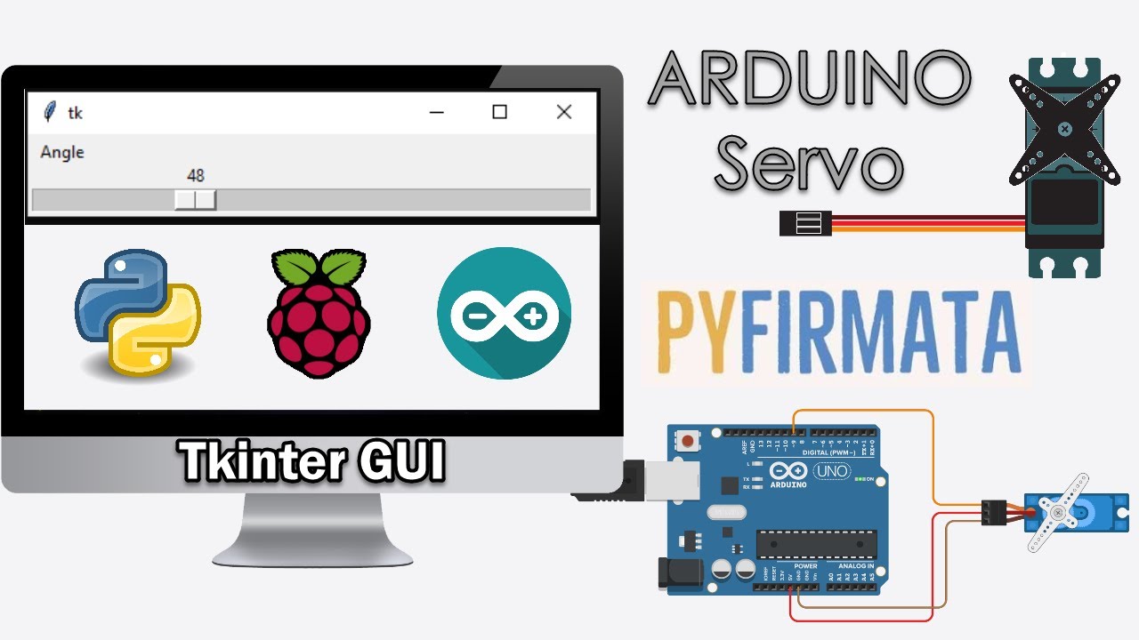 Precise Servo Motor Control with Python Tkinter GUI, Arduino, Firmata Protocol & PWM Tutorial
