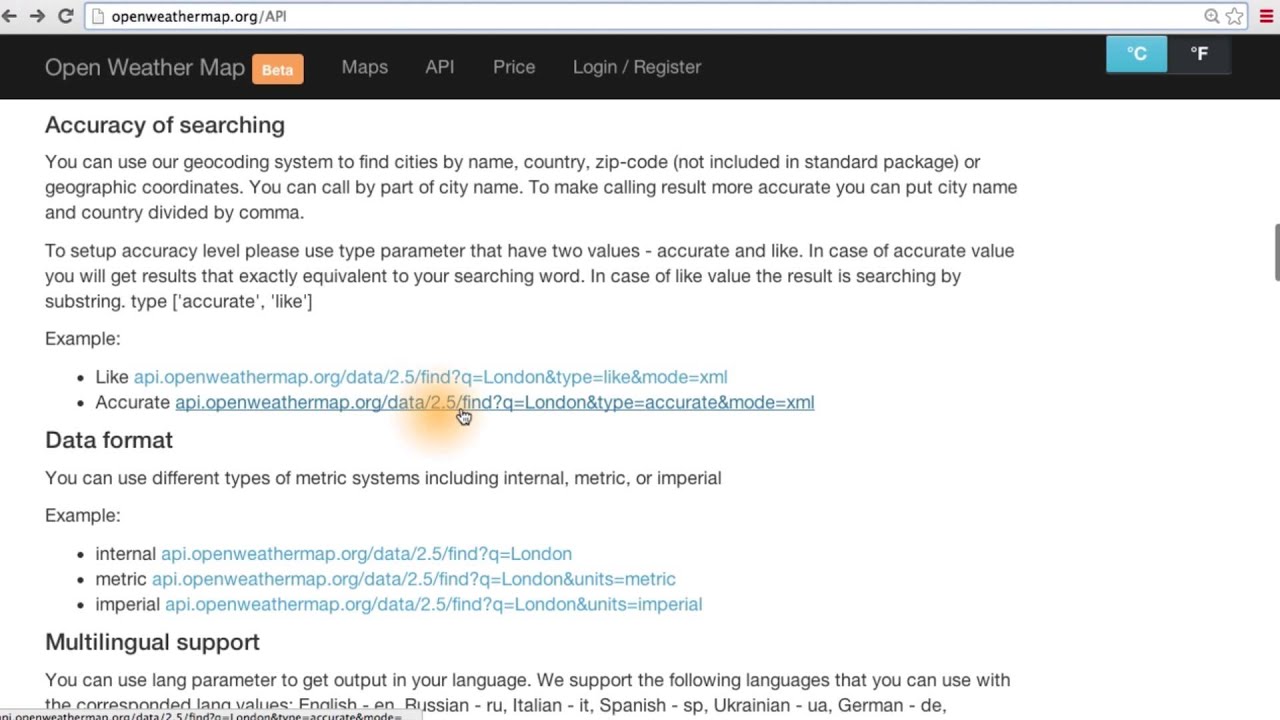 Review Data Provided by Open Weather Map - Developing Android Apps