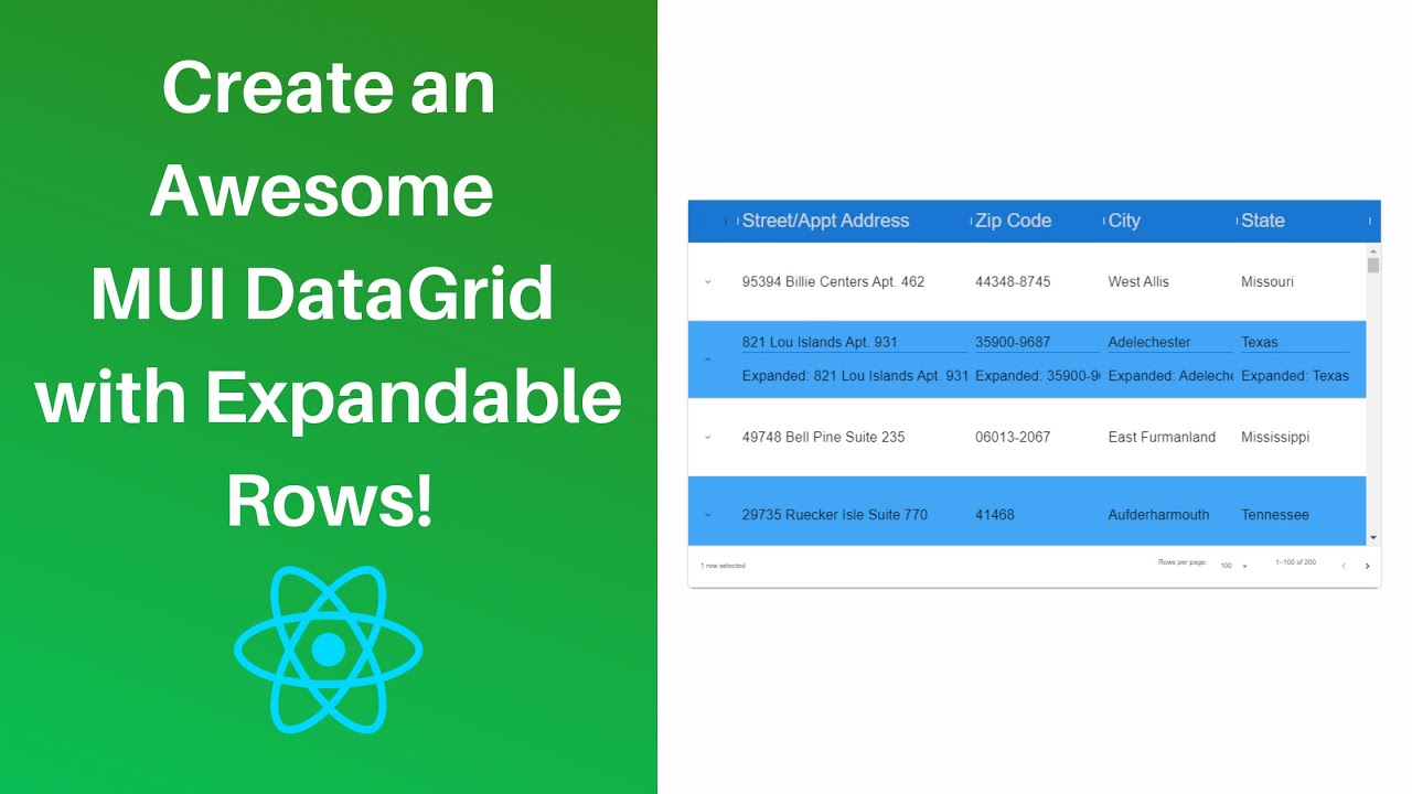 Create an Awesome MUI DataGrid with Expandable Rows