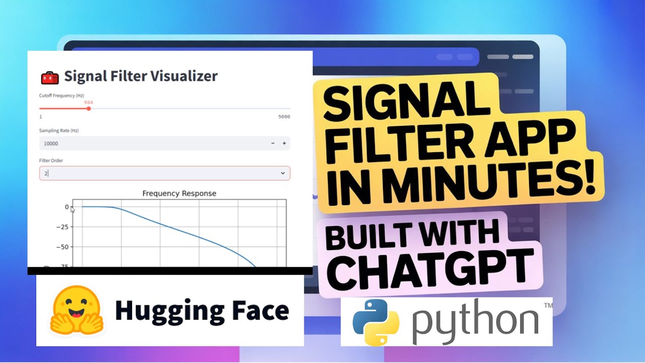 Build a Signal Filter App with ChatGPT in Minutes! | Hugging Face | Generative Ai #genai #python #ai