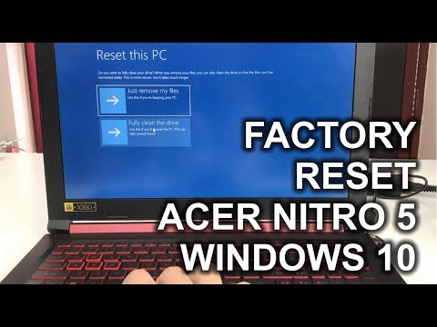 How to ║ Restore Reset a Acer Nitro 5 to Factory Settings ║ Windows 10