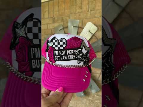 Custom bling trucker hats & patches #fok #customhats