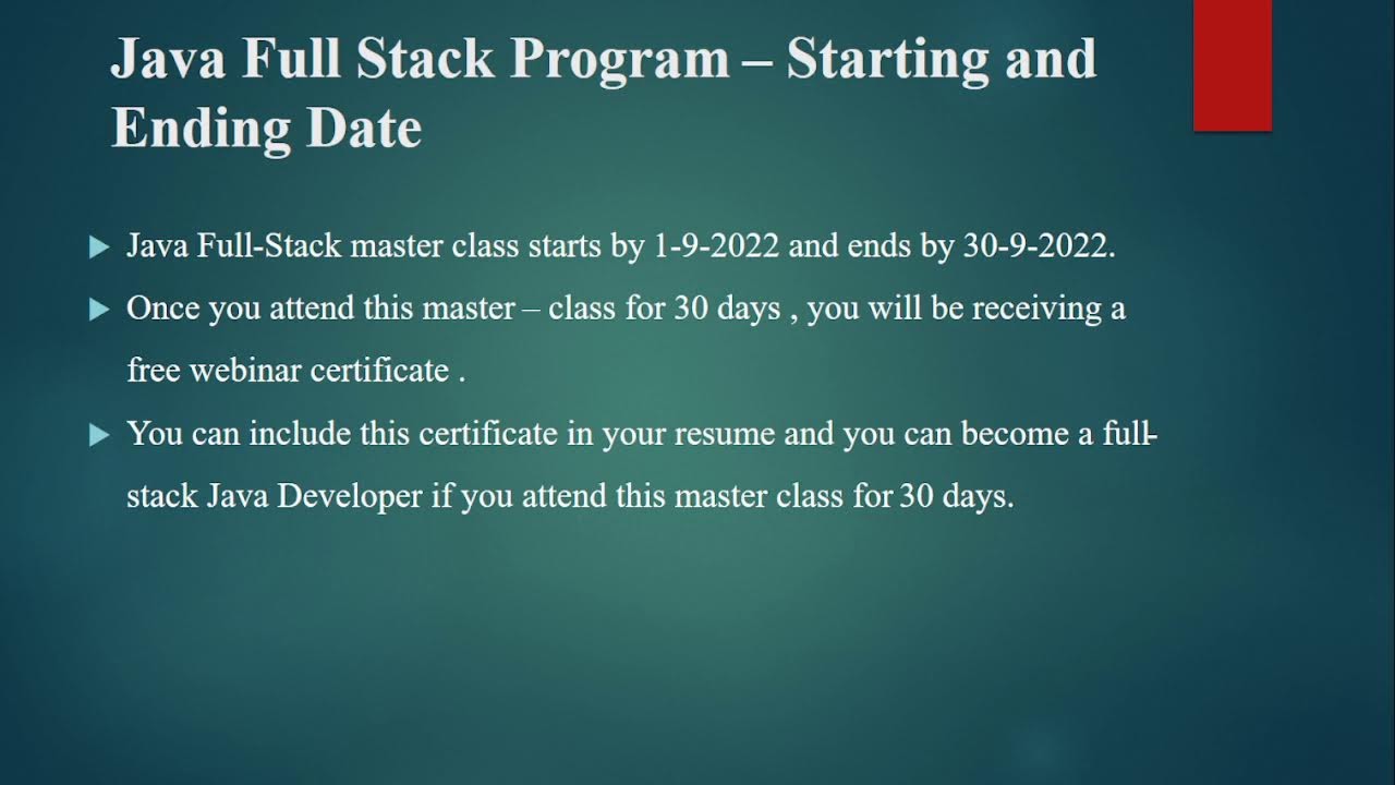Java Full Stack - Introduction