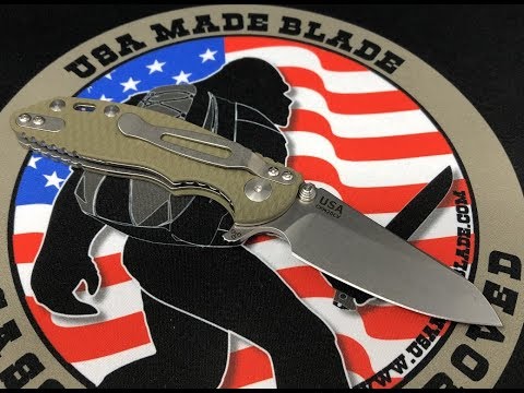 New Hinderer Skinny XM-18 3" Sheepsfoot Liner Lock. Overview from USA Made Blade