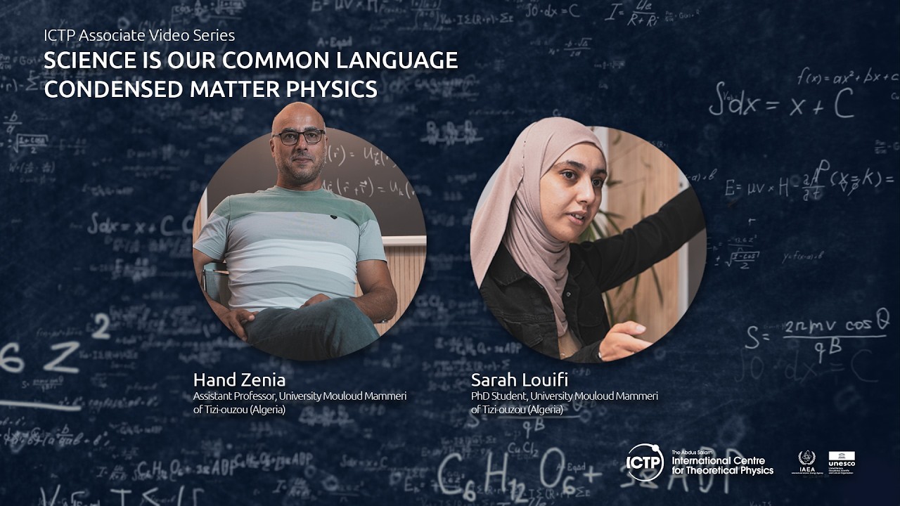 Meet ICTP-Arab Fund Associate Hand Zenia and his student Sarah Louifi