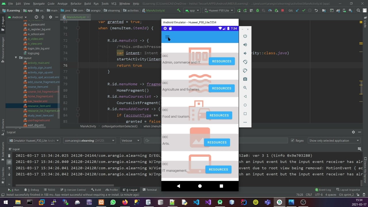 Android E-Learning App