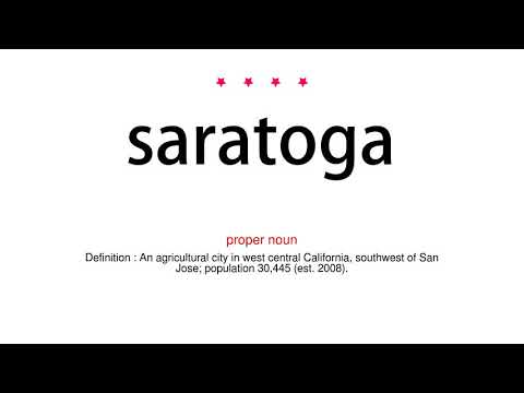 How to pronounce saratoga - Vocab Today