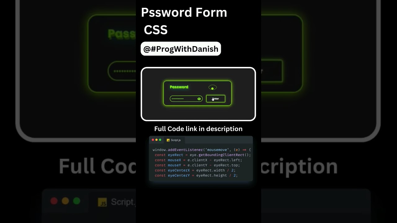 Password Form Animation #coding #learnhtml5andcss3